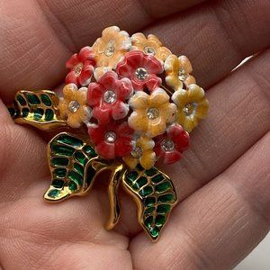 Joan Rivers | Jewelry | Vintage Joan Rivers Enamel Bouquet Flowers ...